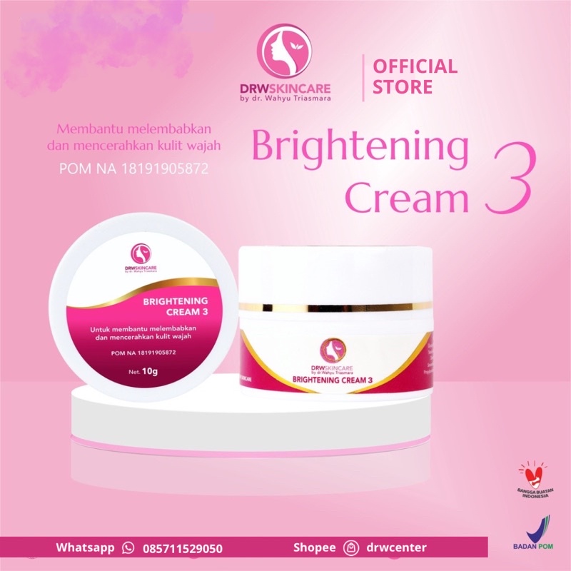 Jual DRW Skincare Cream Malam Brightening Glowing, Pencerah, Penghilang Flek Membandel ...