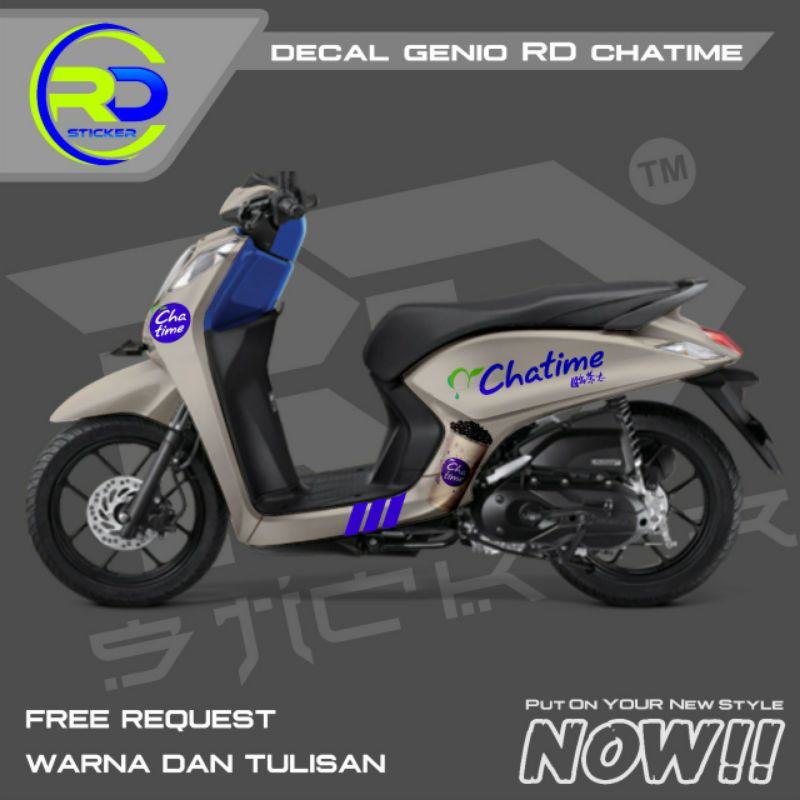 Jual decal sticker Genio chatime | Shopee Indonesia