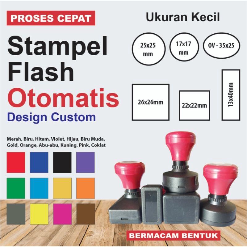 Jual Stempel flash otomatis ukuran kecil | Shopee Indonesia