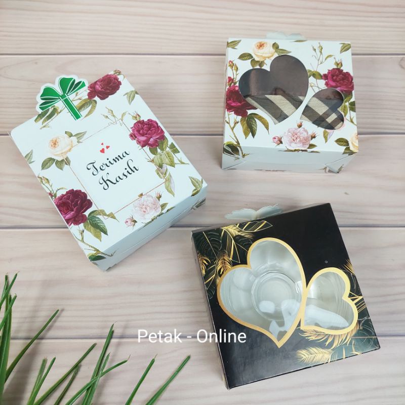 Jual 50 Pcs, Box Kemasan 10x10 cm + Tali/ Box Ivory/ Box Souvenir ...