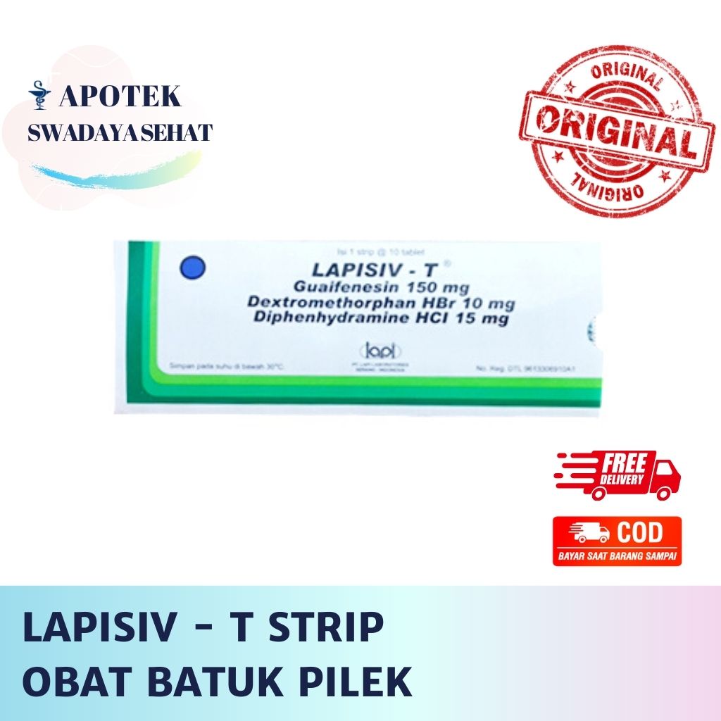 Jual LAPISIV T Strip - Obat Batuk Kering Berdahak Flu Pilek 10 Tablet ...