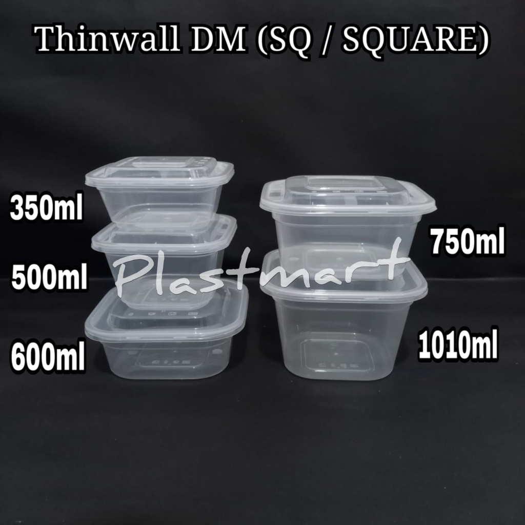 Jual Thinwall DM / kotak makan (SQ / SQUARE) | Shopee Indonesia