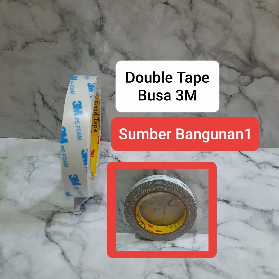 Jual Double Tape 3M perekat PE Foam tape perekat isolasi busa | Shopee ...