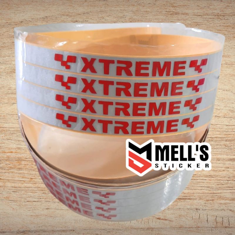 Jual stiker ban isi 4 warna putih untuk 1 motor 2 ban stiker motor lis ...