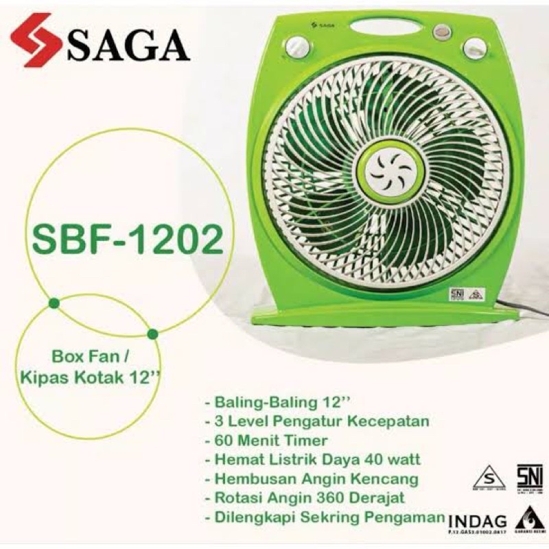 Jual KIPAS ANGIN BOXFAN SAGA SBF1202 KIPAS KOTAK MEJA 12 INCH | Shopee ...