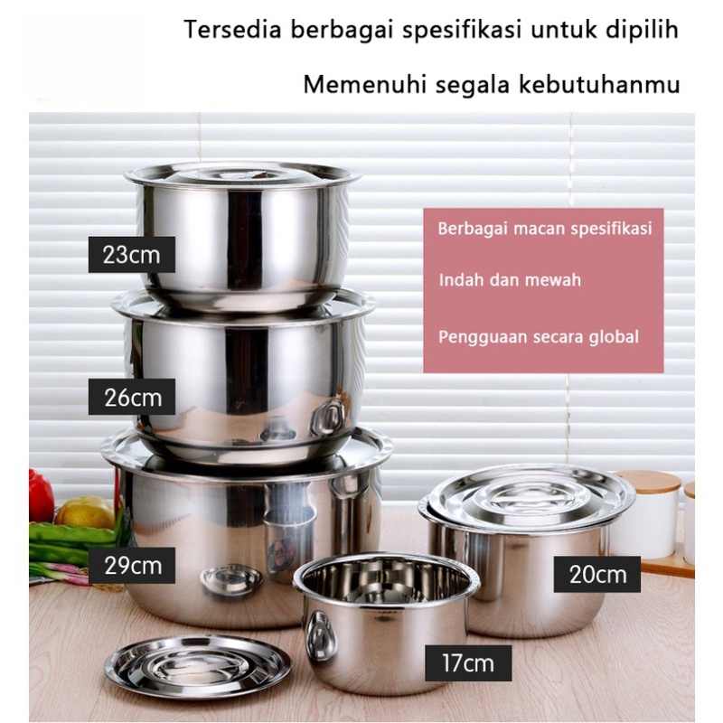 Jual Rantang Susun Stainles Steel dengan Tutup 5 Set Rantang tempat ...
