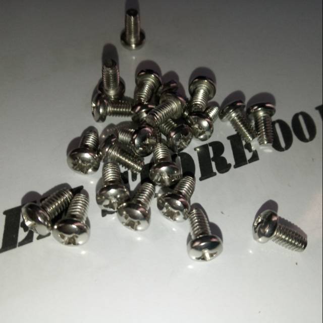 Jual Baut JP M4 X 8 (0.8cm) stainless 304 pan screw | Shopee Indonesia