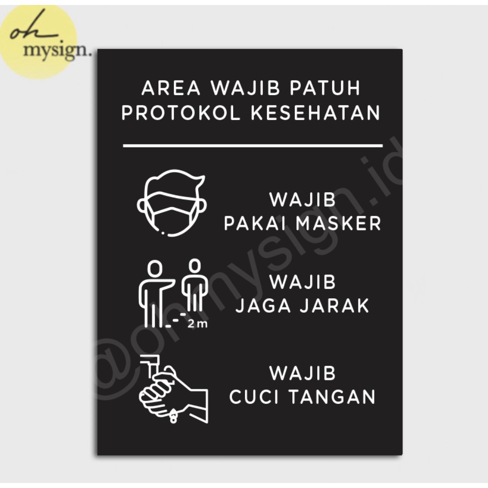 Jual SIGN BOARD PROTOKOL KESEHATAN | SIGNAGE CORONA AKRILIK | SIGN ...