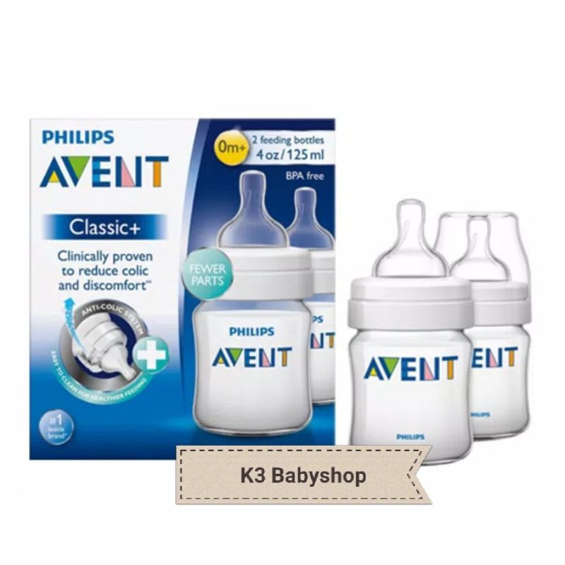 Jual Avent Classic+ 125ml twin pack botol avent classic plus 125 ml isi ...