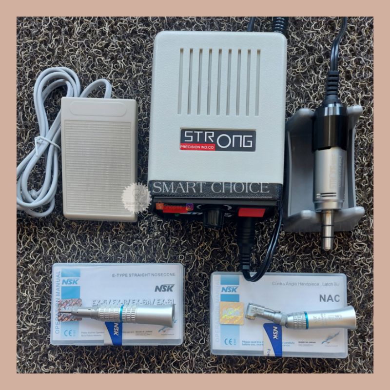Jual Dental Micromotor/Mikromotor Strong 204 paket lengkap Staright ...