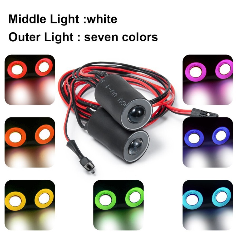 Jual LED Headlight Angel Eyes 17mm Rubicon Rc Car Adventure Crawler ...