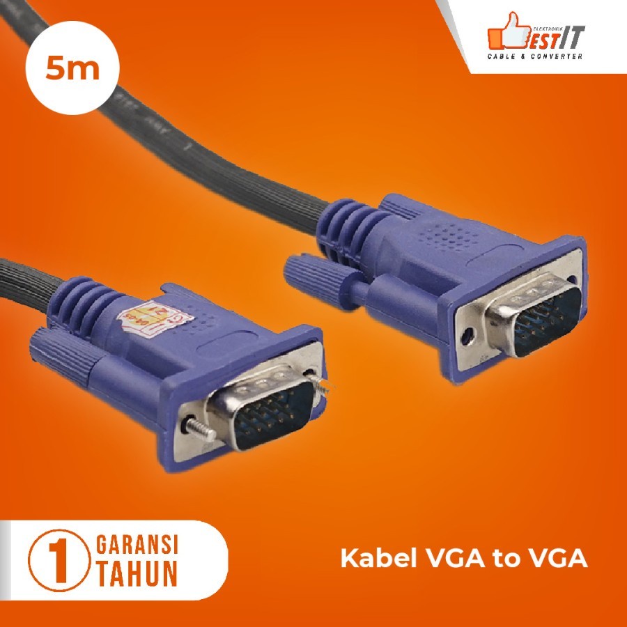 Jual Kabel VGA Komputer Laptop High Quality 1.5M 3M 5M 10M 15M 20M | Shopee Indonesia