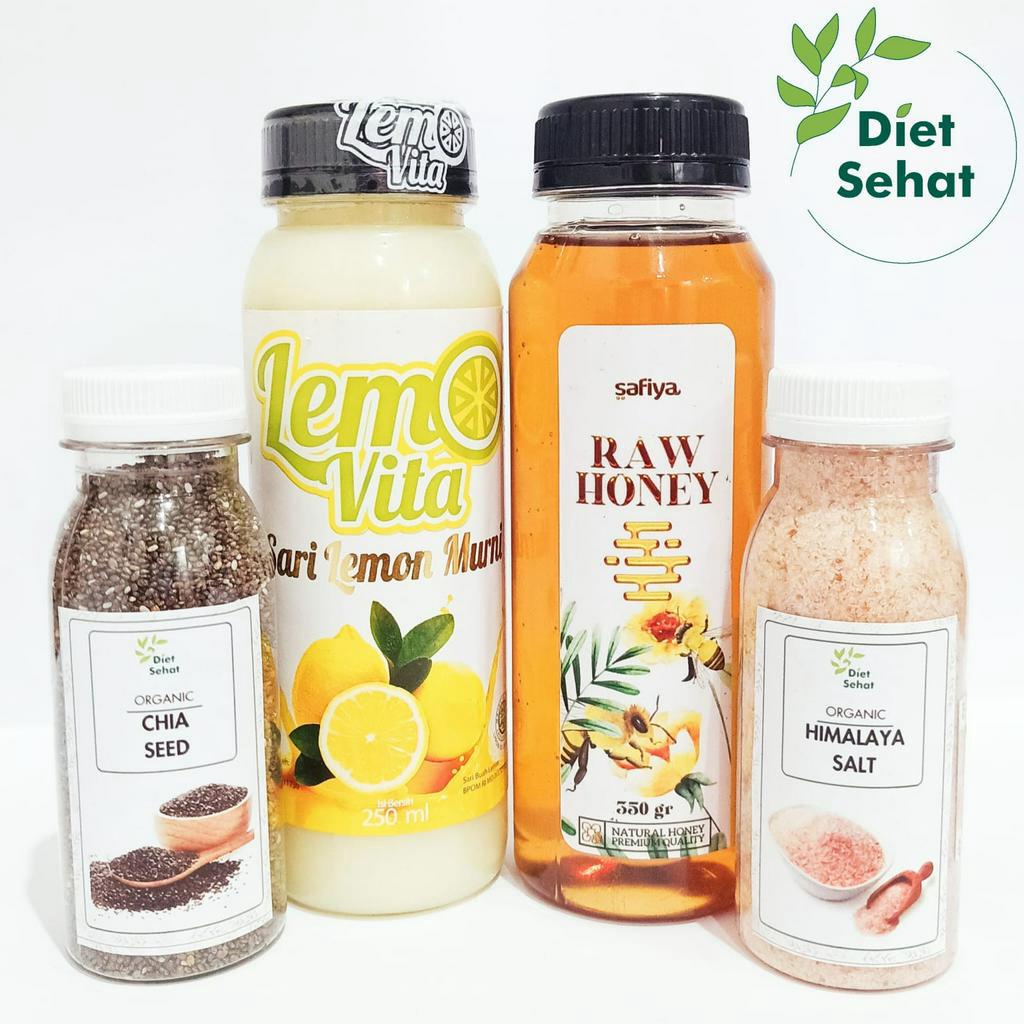 Jual DIET SEHAT PAKET DIET MADU LEMON GARAM DAN CHIA SEED | Shopee ...