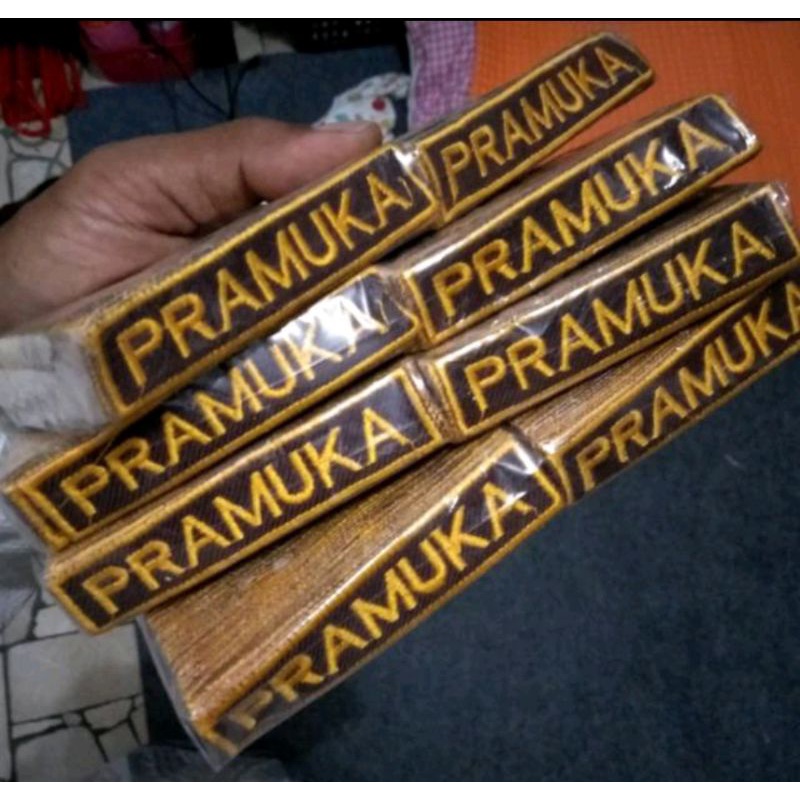 Jual ( COD ) BADGE PRAMUKA LIST KUNING BET PRAMUKA BORDIR , BET TULISAN ...
