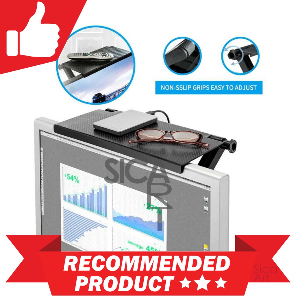Jual Rak Tempel Serbaguna Monitor TV - Top Shelf Display Storage Desk ...