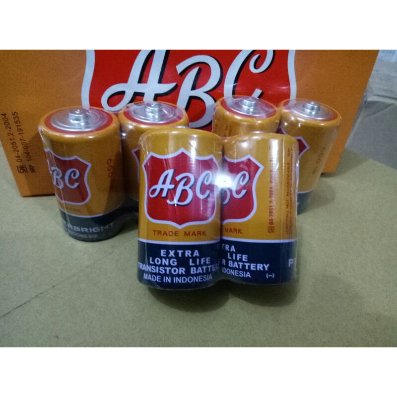Jual BATERE ABC BULAT BESAR R20 S 1.5 V(2bh) | Shopee Indonesia