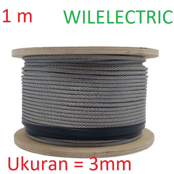 Jual Kawat seling galvanis 3 mm 3mm / Kabel Seling / Steel Wire Rope ...