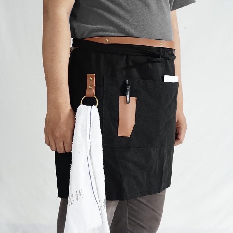 Jual Apron Barista 1 pasang apron setengah badan Celemek Masak apron ...