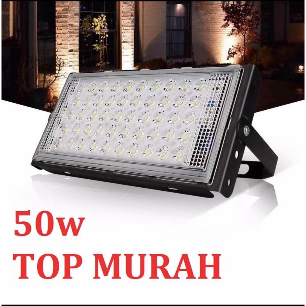 Jual LAMPU SOROT / TEMBAK LED SLIM 50WATT PUTIH RGB SLIM LED FLOODLIGHT 50W AC 220V | Shopee ...