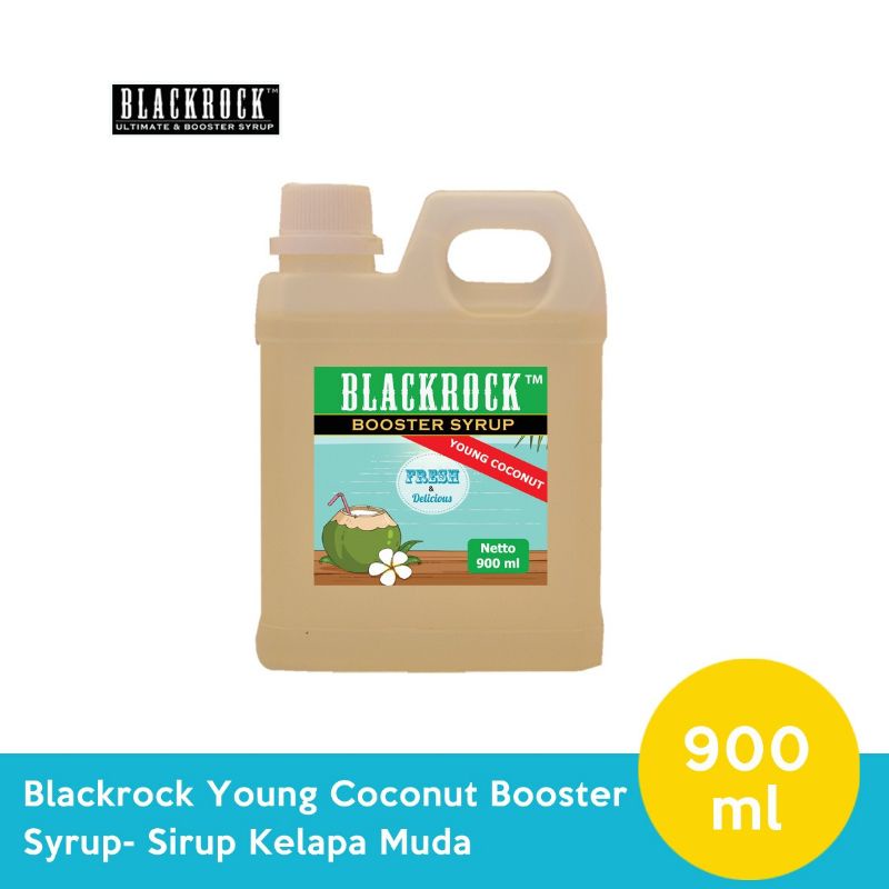 Jual Blackrock Young Coconut Booster Syrup 900 ml - sirup rasa kelapa ...