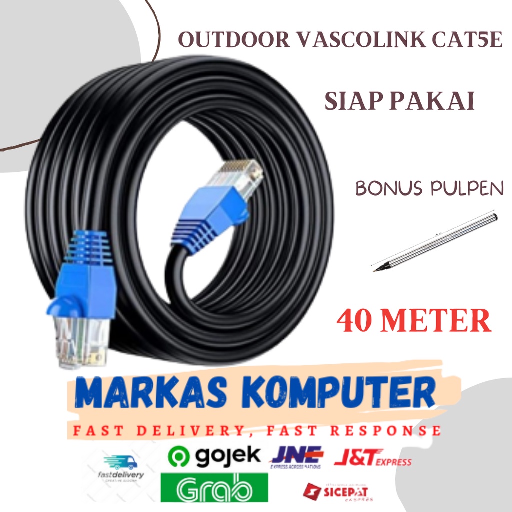 Jual Kabel Lan Cat5E 40m Outdoor Siap Pakai 40 Meter UTP CAT5E OUTDOOR | Shopee Indonesia