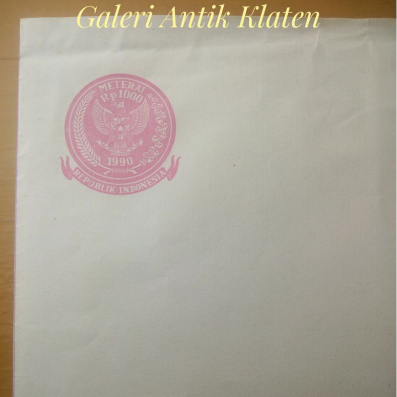 Jual Th 90-91 .Kertas Segel Kosong Double Tahun 1990,1991 Asli Ber ...