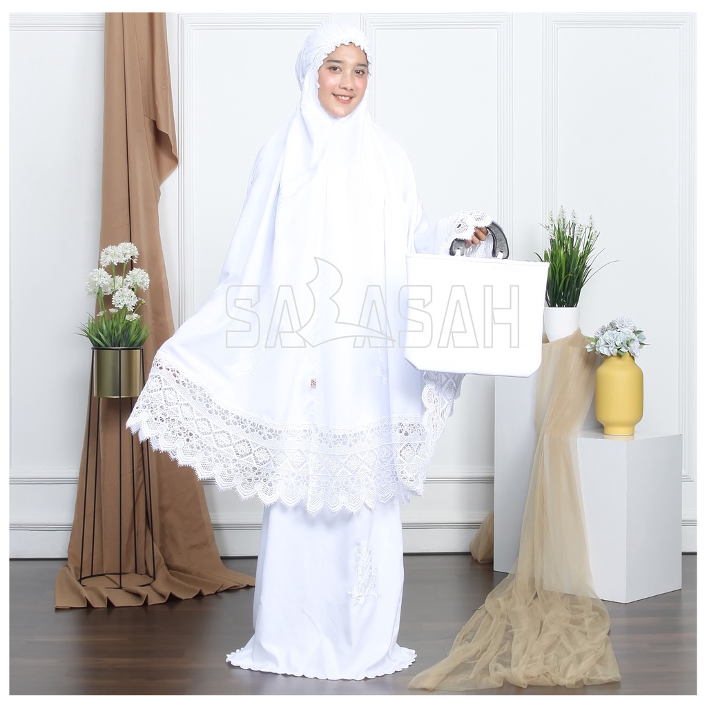 Jual Mukena Dewasa Putih Polos Terbaru 2022 Mukena Putih Polos ...