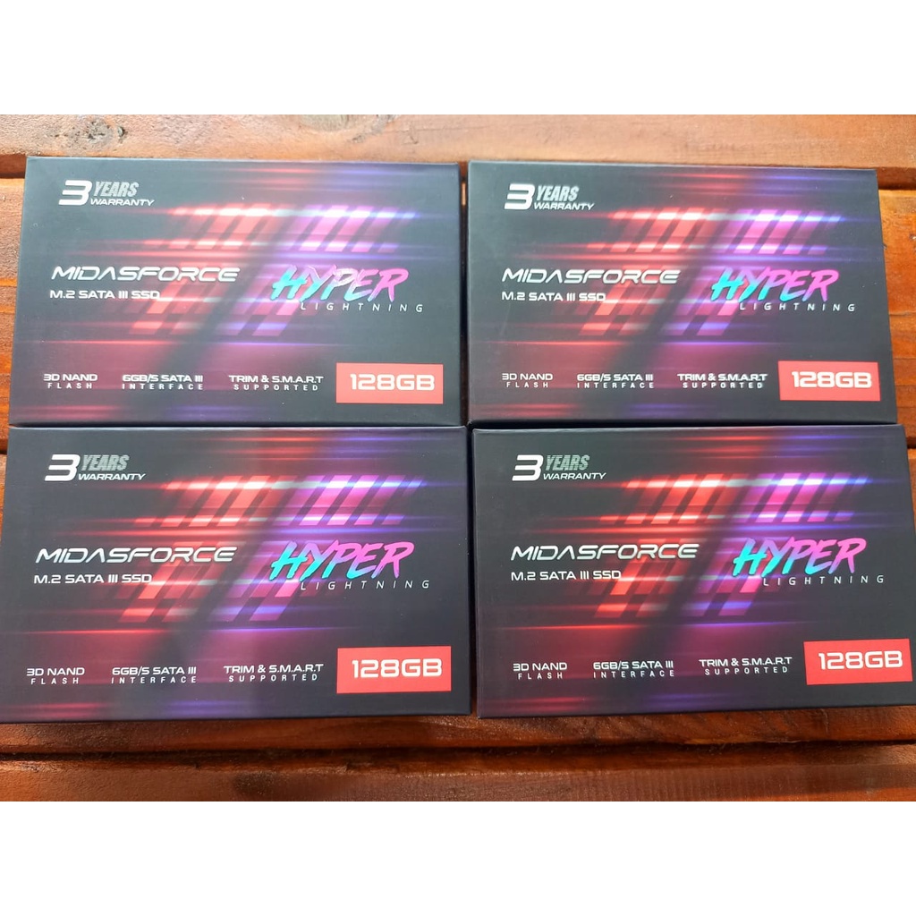 Jual Midasforce M.2 SATA III SSD M2 Hyper Lightning 128GB | Shopee ...