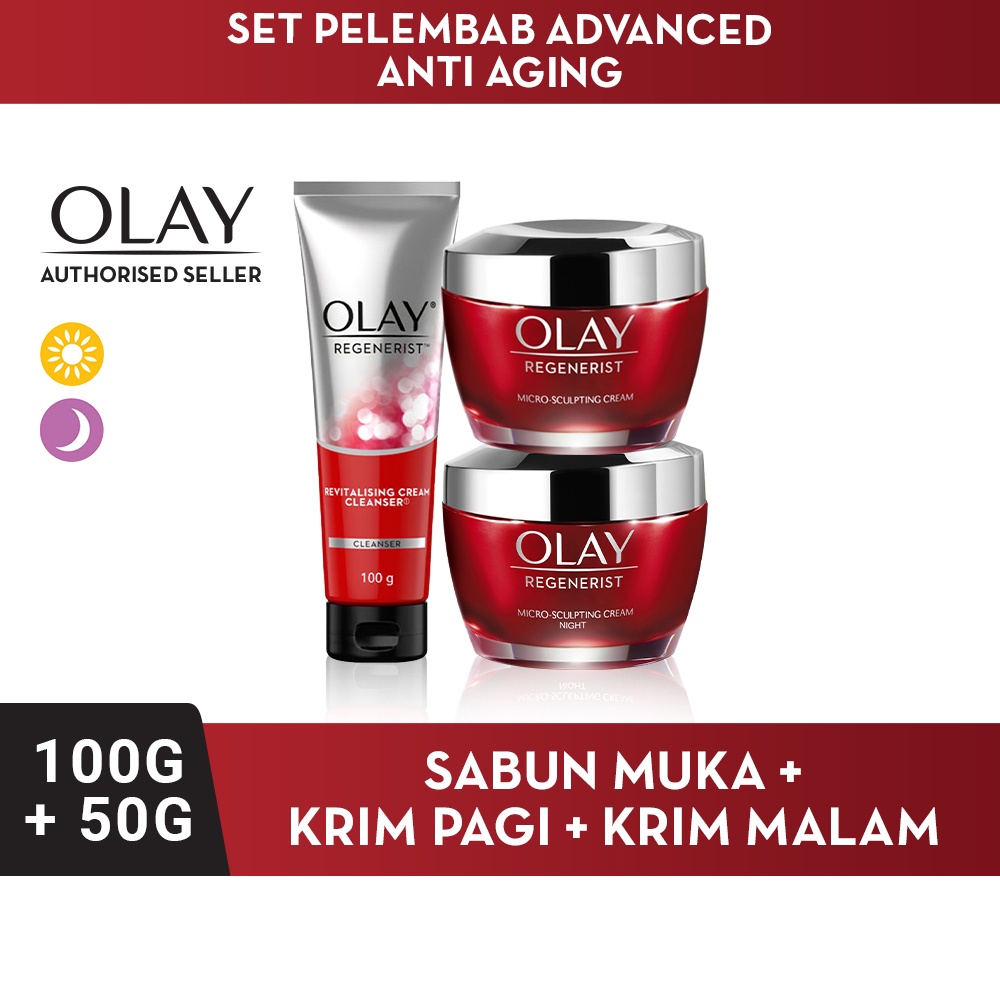 Jual Olay Set Regenerist Advance Niacinamide Skincare Antiaging - Cream ...