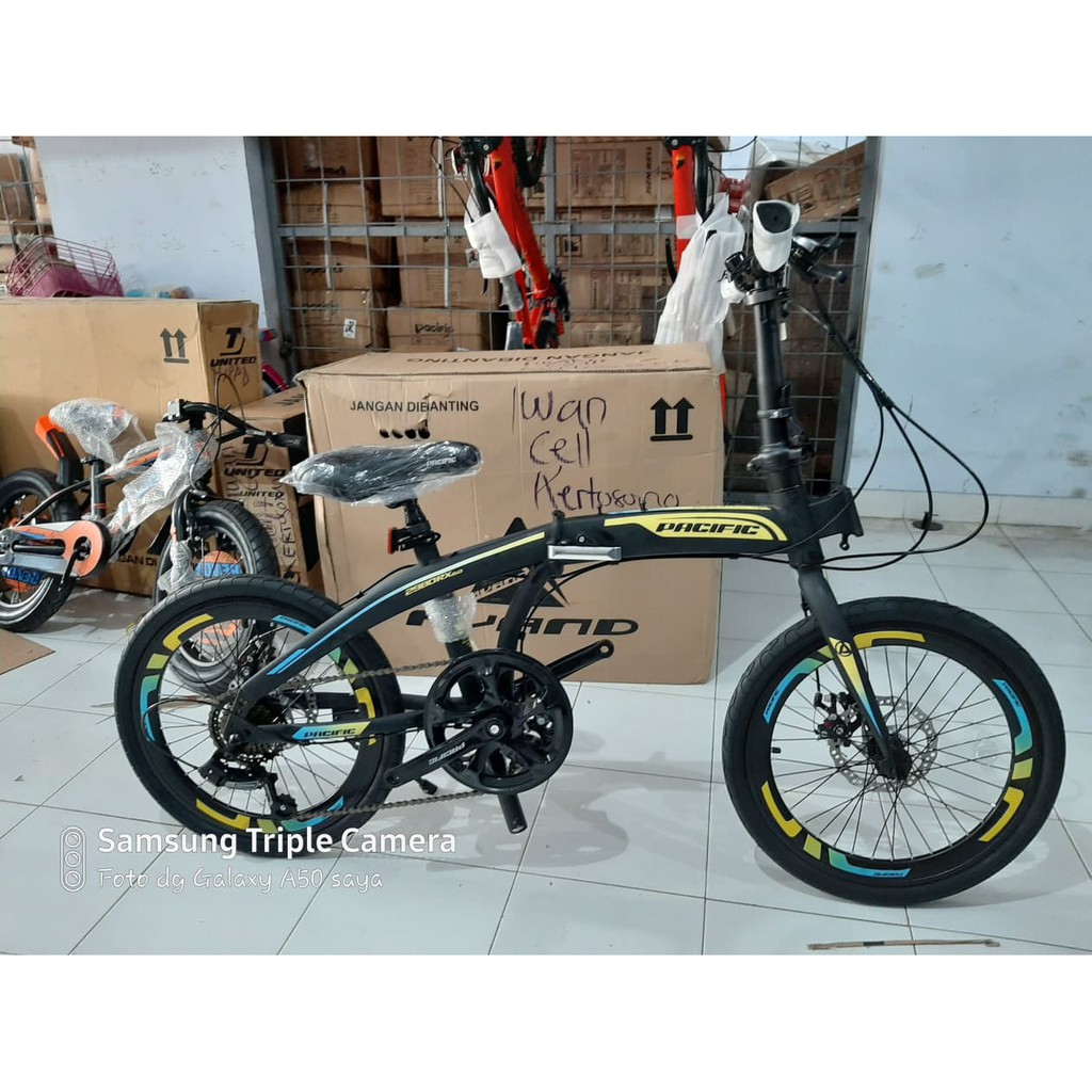 Jual SEPEDA LIPAT / FOLDING BIKE 16" / 20" PACIFIC 2980 RX 6.0 Discbrake Velg Tinggi | Shopee ...