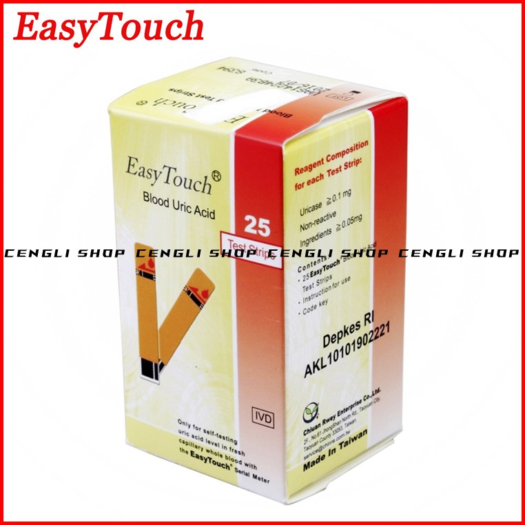 Jual EASY TOUCH BLOOD URIC ACID STIK STRIP ASAM URAT EASYTOUCH TEST ...