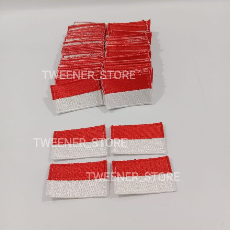 Jual Bet Bordir Bendera Merah Putih Mini Kecil 5x3cm| Bet Seragam ...
