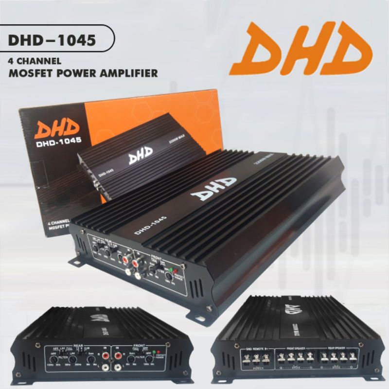 Jual Power Amplifier 4 Channel - DHD 1045 - Black & Silver | Shopee Indonesia