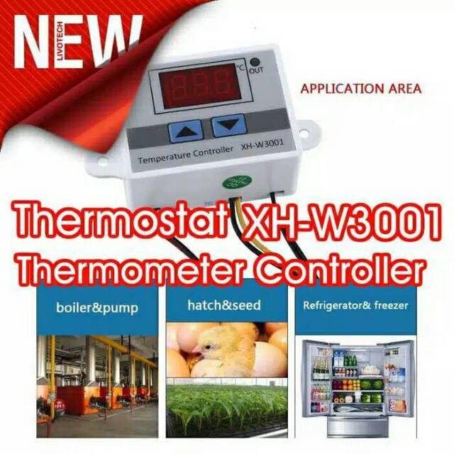 Jual Thermostat/Termostat Digital XH-W3001 220V AC Temperature ...