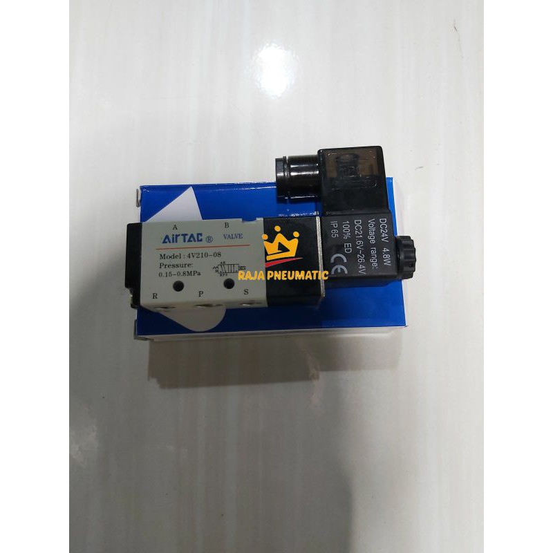 Jual SOLENOID VALVE ANGIN 4V210-08 AIRTAC 1/4 INCH AC220V ATAU DC24V 5/ ...