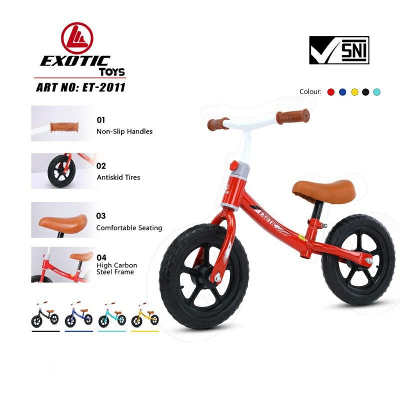 Jual Sepeda balance Bike Exotic ET2011 / Sepeda Anak Roda Dua / sepeda ...