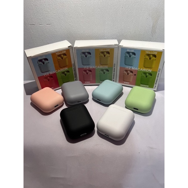 Jual EA HEADSET BLUETOOTH INPODS i12 MACARON EARPHONE WIRELES TWS i12 ...