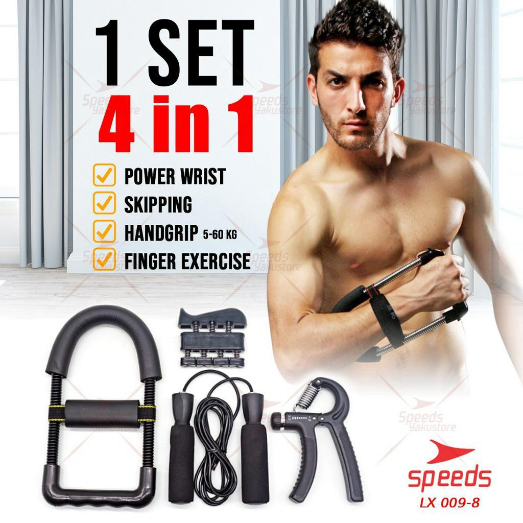 Jual SPEEDS Alat Fitness Set Finger Exercise Handgrip Skipping Power ...