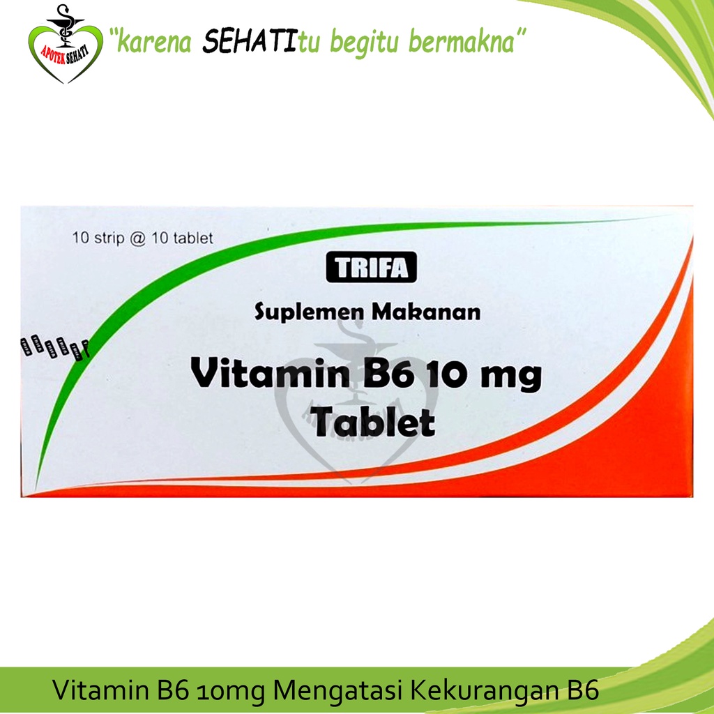 Jual Vitamin B6 10Mg Suplemen Kesehatan Mengatasi Kekurangan Vitamin B6 ...