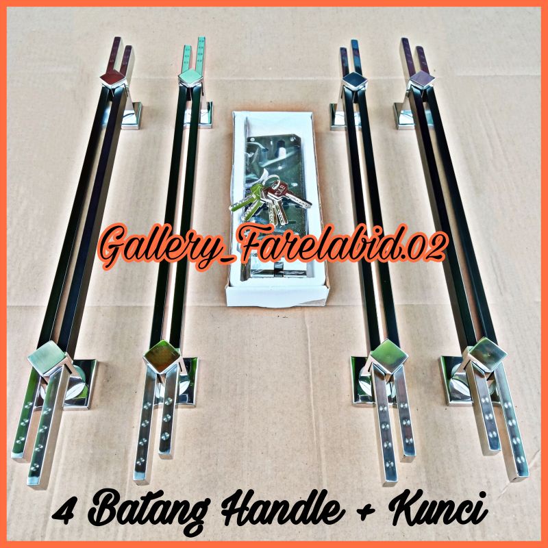 Jual 80 Cm Handle Pintu Rumah Stainless Steel Grafir 60 Cm Full Set ...