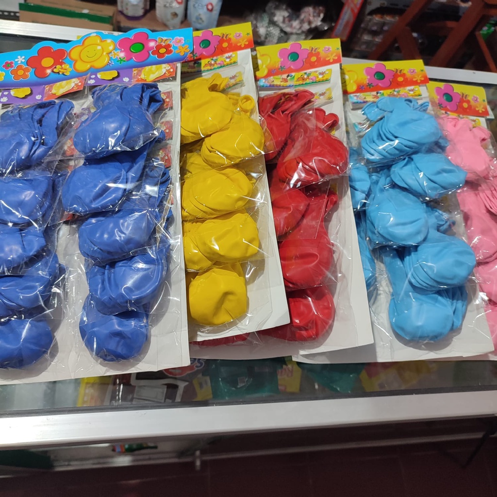 Jual Balon Warna Warni Polos 1 pack isi 10pcs | Balon Ulang Tahun ...
