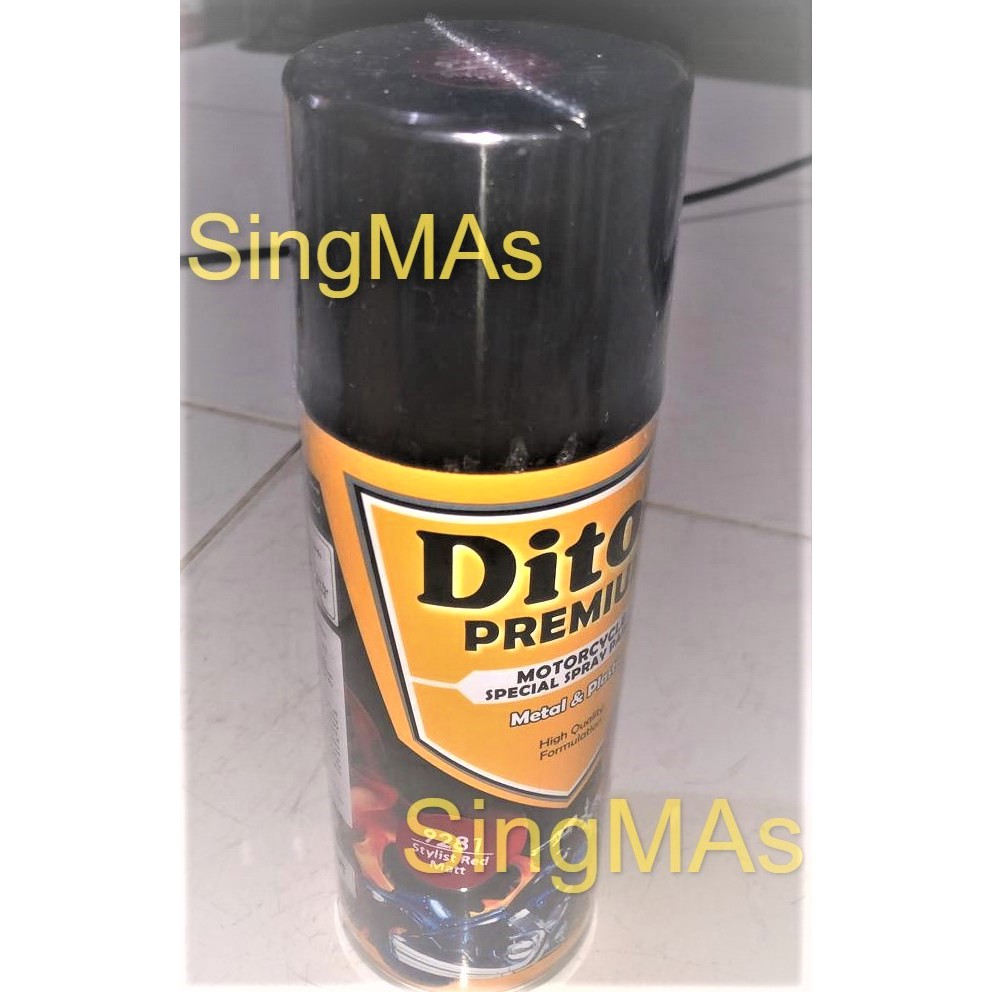 Jual Cat Semprot DITON PREMIUM 9281 STYLIST RED MATT 400cc MERAH DOFF ...