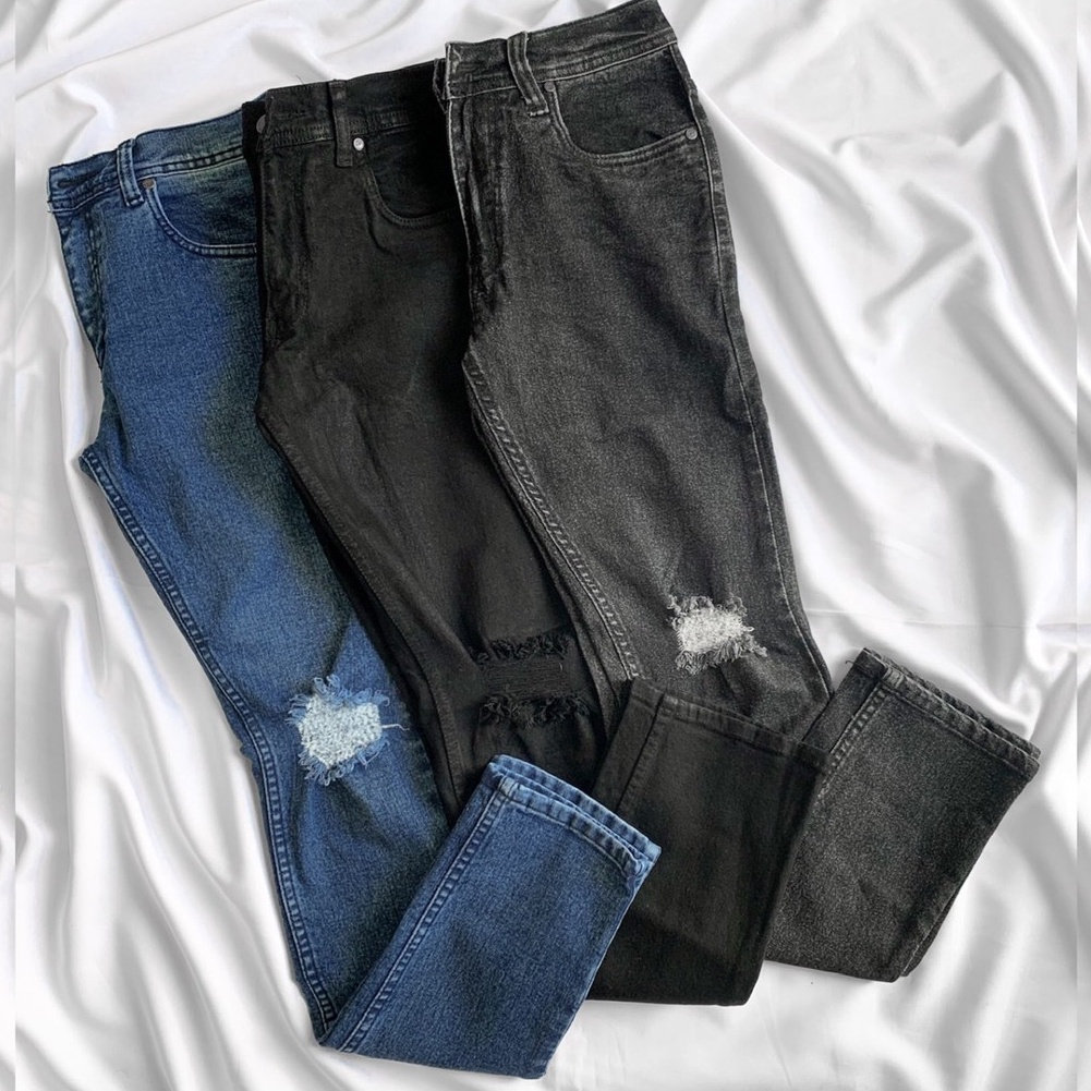Jual " VOLUME 1 " CELANA PANJANG JEANS ROBEK | Shopee Indonesia
