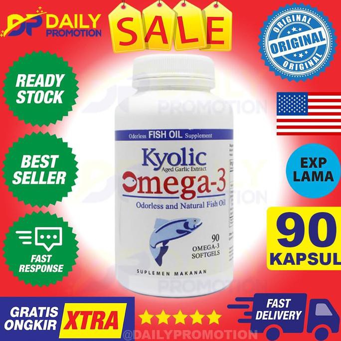 Jual Kyolic Omega 3 Odorless And Natural Fish Oil 6 9 Minyak Ikan 90 ...
