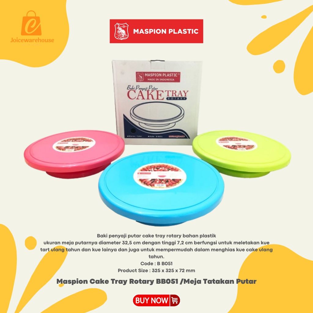 Jual Maspion Cake Tray Rotary BB051 /Meja Tatakan Putar Penghias Kue ...