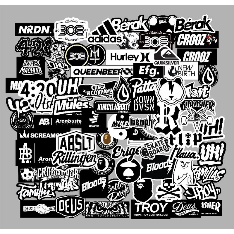 Jual Stiker Sticker Brand Distro Paket 20 Graftac Vinil Case Phone band ...