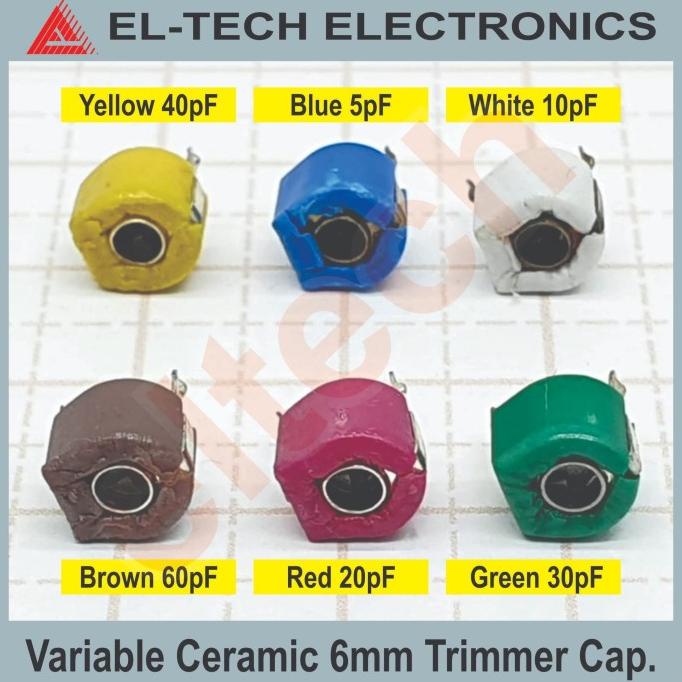 Jual 40pF 40 pF Pico Farad Trimmer Variable Capacitor Kapasitor Yellow elt3ch dijamin | Shopee ...