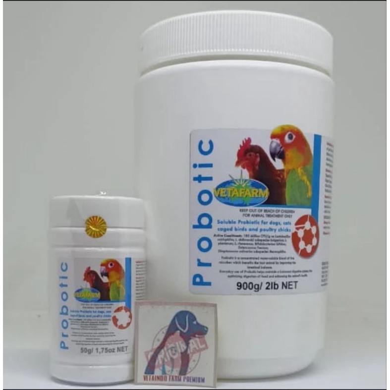 Jual PROBIOTIK VETAFARM 50 GR VITAMIN BURUNG PROBIOTIC | Shopee Indonesia