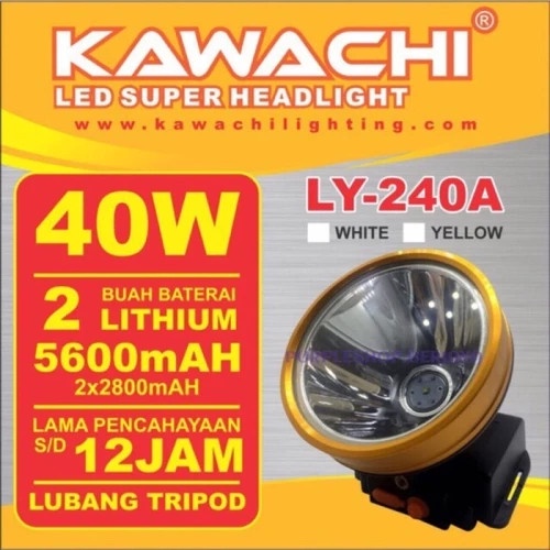 Jual KAWACHI - Senter Kepala 40 watt (Led Super Headlight) LY-240B | Shopee Indonesia