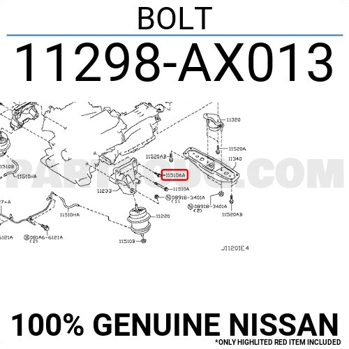 Jual Baut Bracket Engine Mounting Grand Livina Original Genuine Part ...